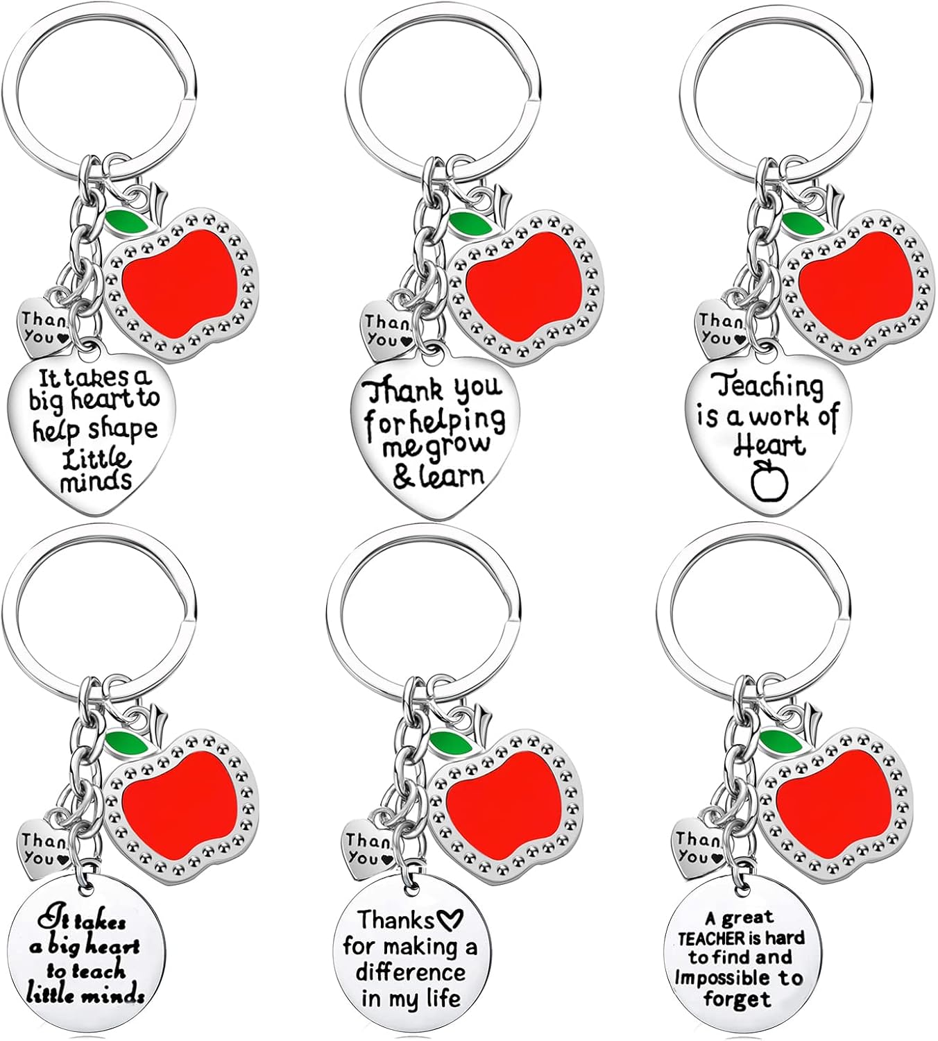 6PCs Teacher Gift For Women Keyring Thank You Gifts For Teacher 6PCs Teacher Gift For Women Keyring Thank You Gifts For Teacher