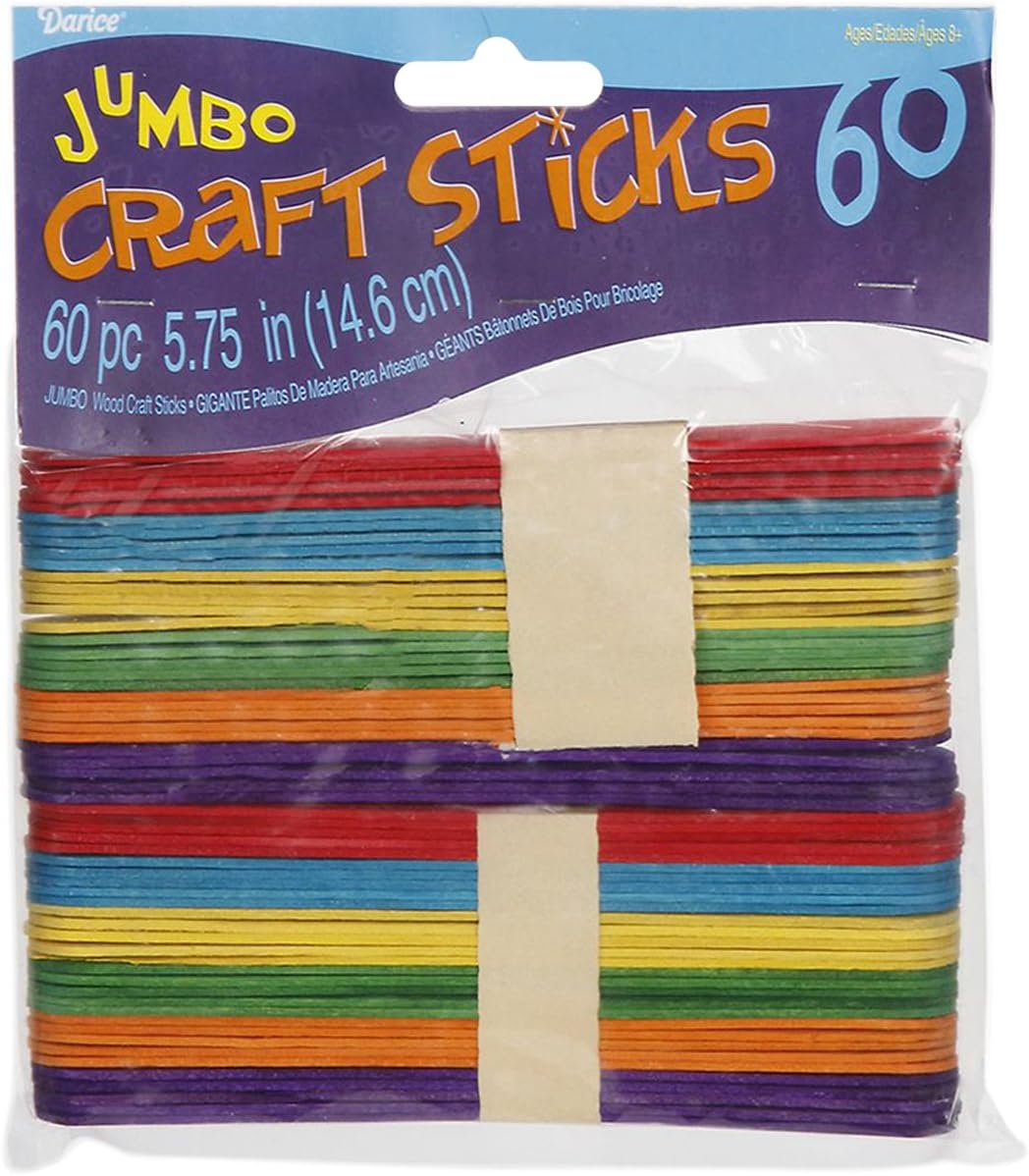 Amazon.com: Darice, Assorted, 5-3/4-Inch 9150-86 Jumbo Wood Craft ...