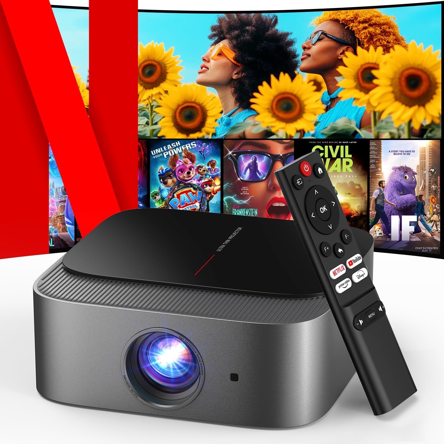 Amazon.com: [Official Licensed Apps＆AI Auto Focus] XNANO Projector with ...