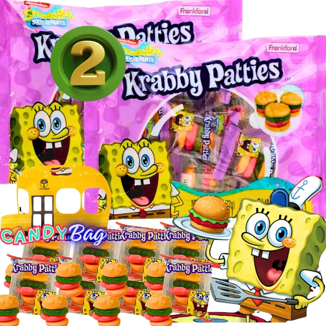 Amazon.com : (PACK OF 2)Krabby Patty Gummy Candy (Packaging May Vary ...