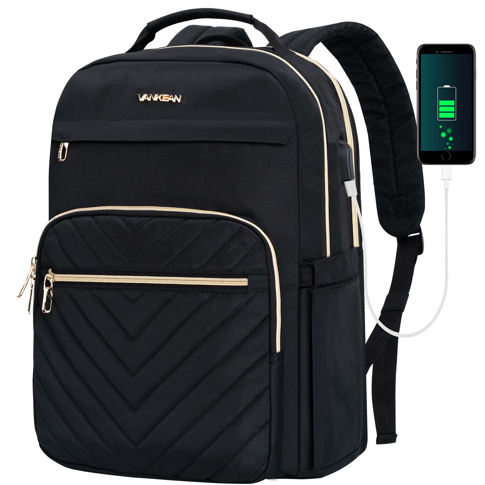 Amazon.com: VANKEAN 17.3 Inch Laptop Backpack for Women Men Work Laptop ...