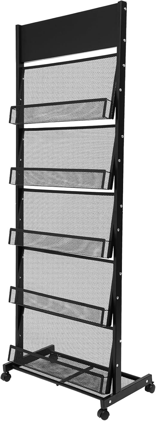 Amazon.com: HYYKJ-US 5-Tier Magazine Display Stand Floor-Standing Metal ...