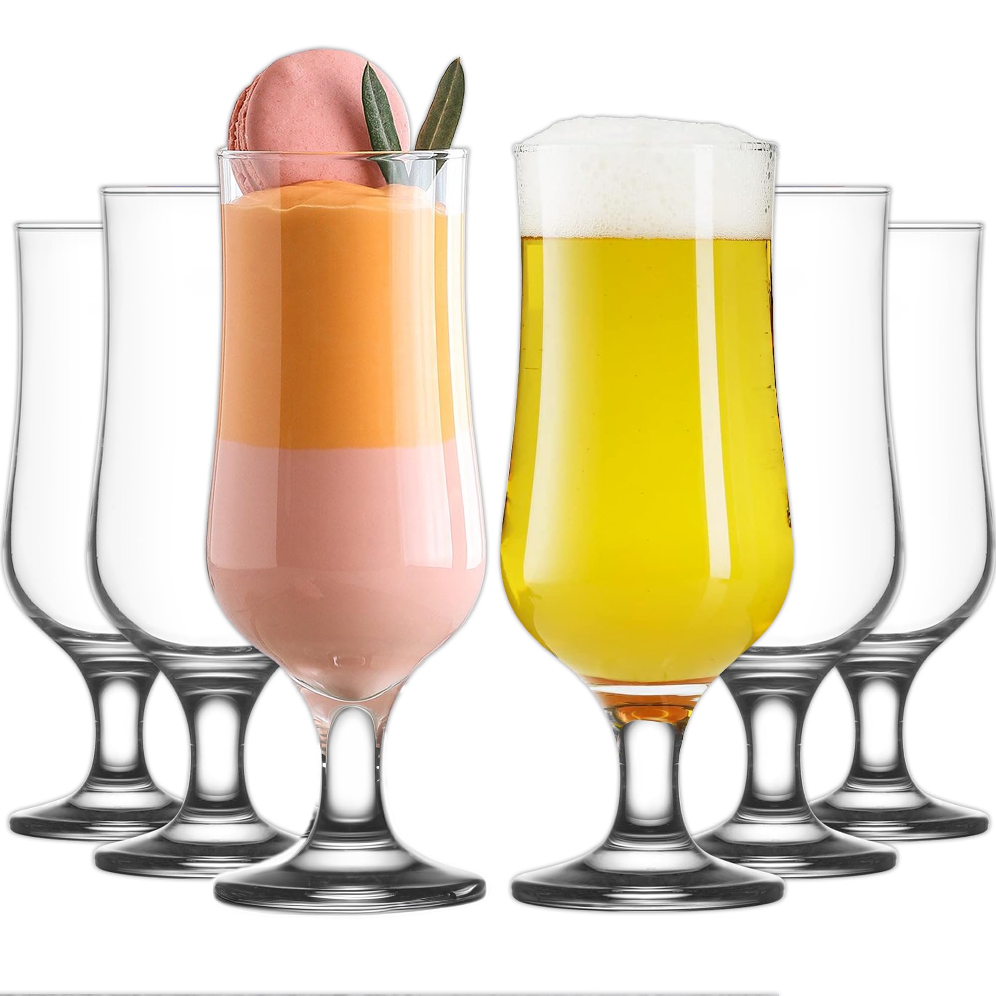 LAV Luxury Pina Colada Glasses Set of 6, 385ml 100% Lead Free Stemmed ...
