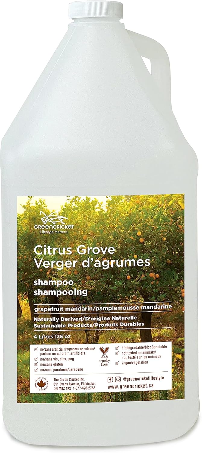 Green Cricket Citrus grove Shampoo, Citrus grove 4 L, 4000 Milliliters ...