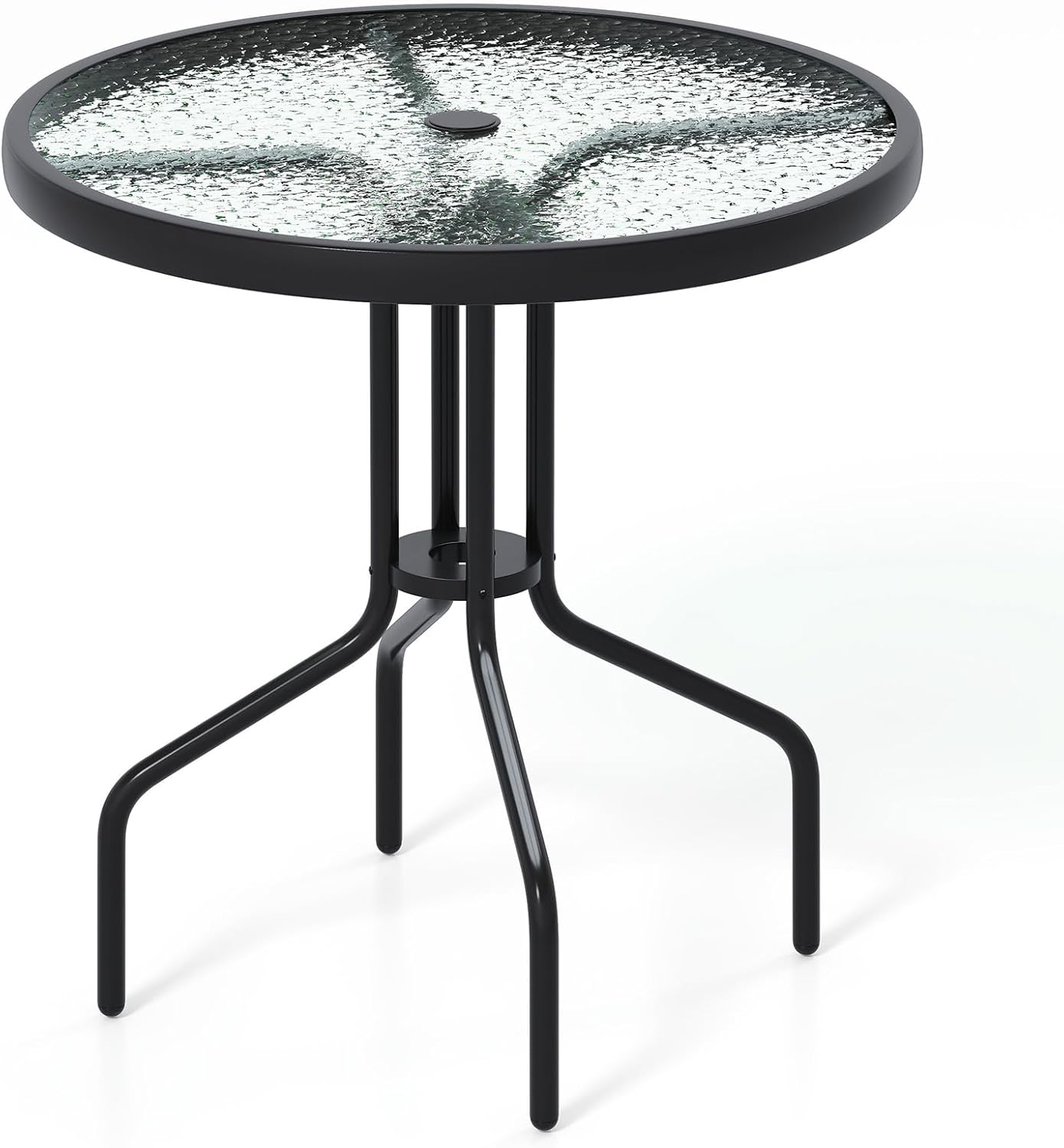 Amazon.com : Tangkula 27.5 Inches Patio Round Glass Dining Table with 1 ...