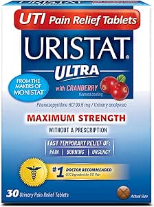 Amazon.com: Uristat Ultra UTI Pain Relief Tablets, Fast Urinary Tract ...