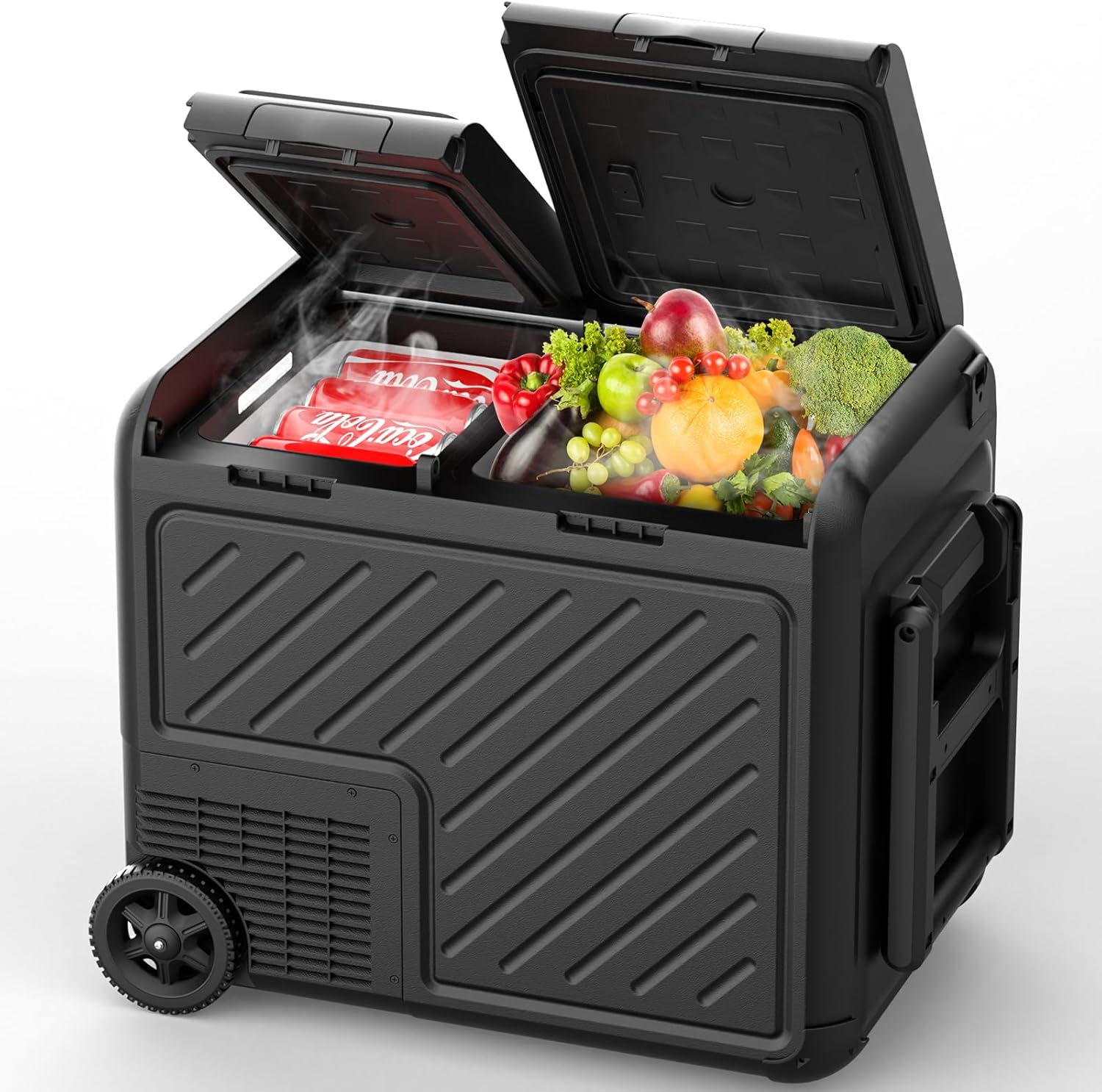 Amazon.com: advwin 48 Quart (45L) Car Refrigerator,12 Volt Fridge Freezer,electric cooler ...