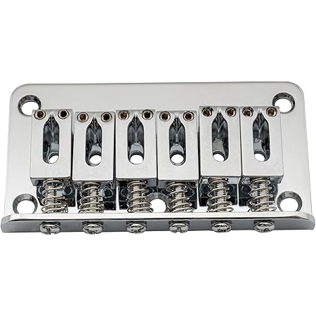 Musiclily Guitar Fixed Hardtail Bridge Top Load Bridge for 6 String ...