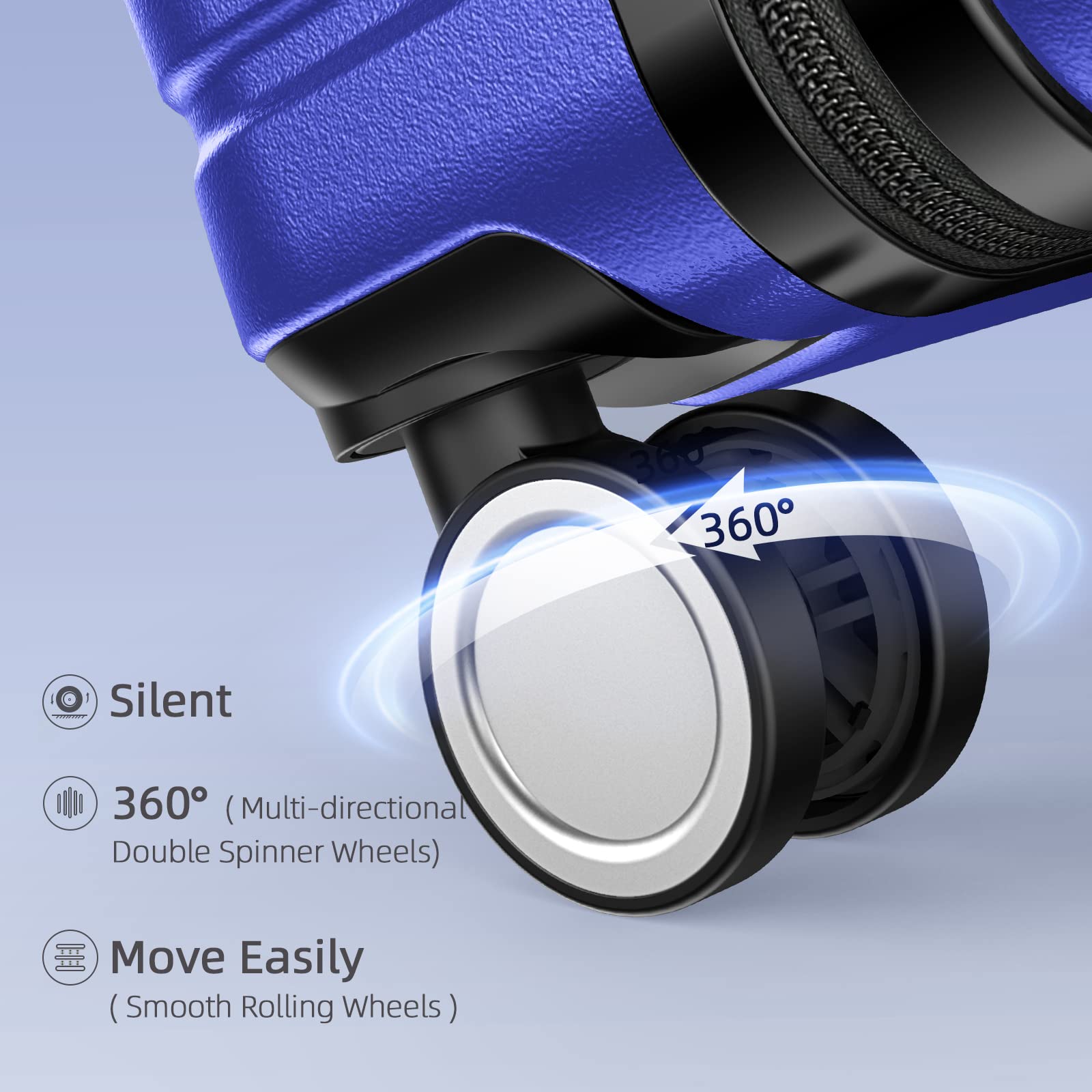 Snapklik.com : BEOW Luggage Sets 3 Piece Hardside Expandable Luggage ...