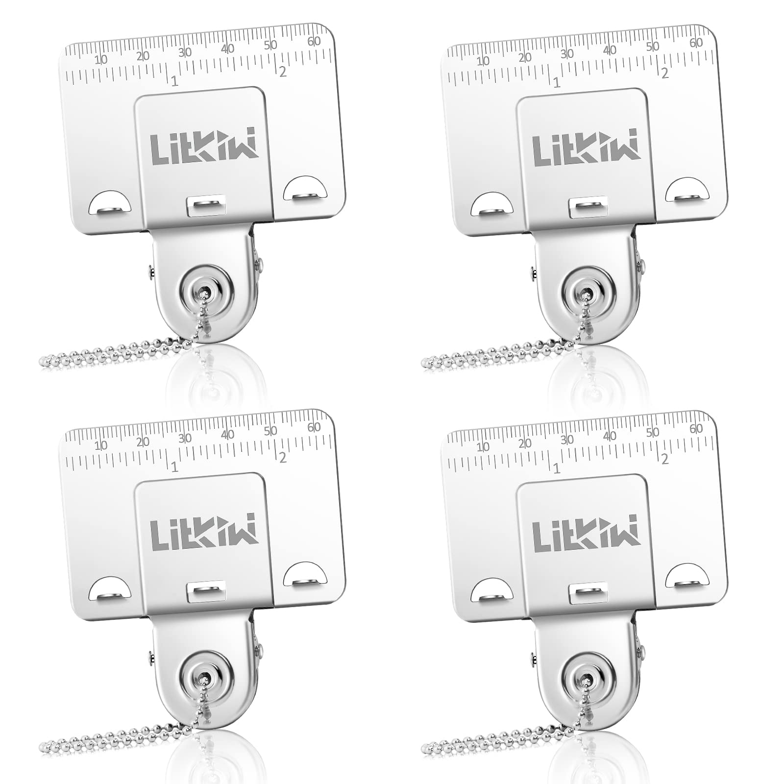 Snapklik.com : 4PCS Double Scale Measuring Tape Clip,304 Stainless ...