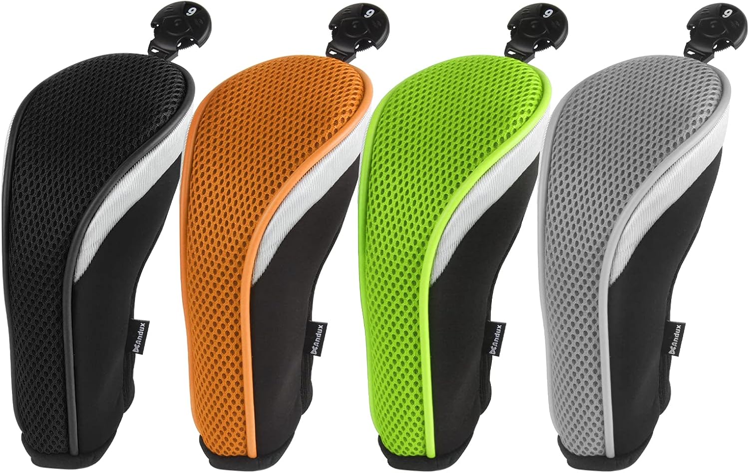 Andux Mesh Golf Hybrid Club Head Covers with Dial No. Tags 4pcs/Set ...