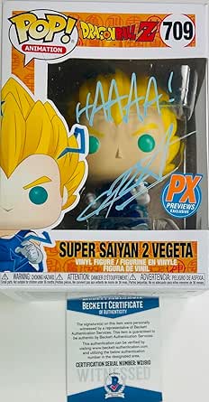 CHRIS SABAT SIGNED SUPER SAIYAN VEGETA FUNKO POP 709 DRAGON BALL Z BAS ...