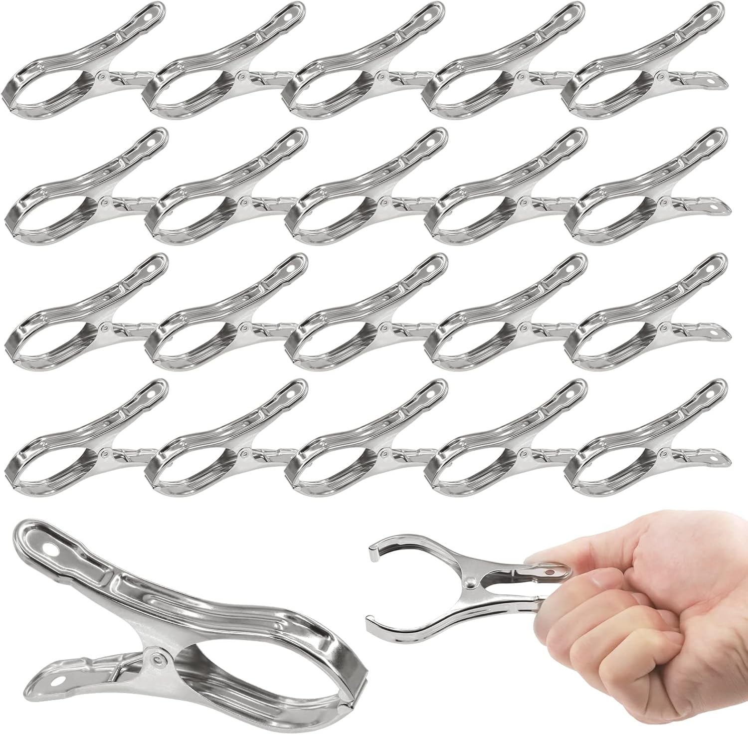 Amazon.com: Wokape 40Pcs 3.5 Inch Stainless Steel Garden Clips, Heavy ...