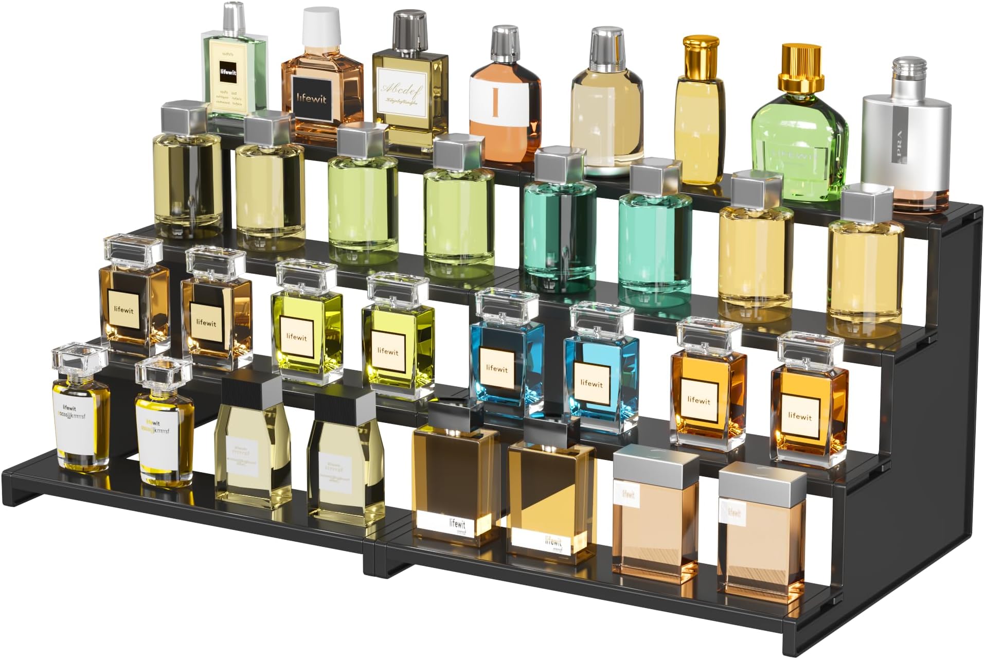 Amazon.com: Yuzehuaza 3 Tier Perfume Organizer with Drawer，Wooden ...