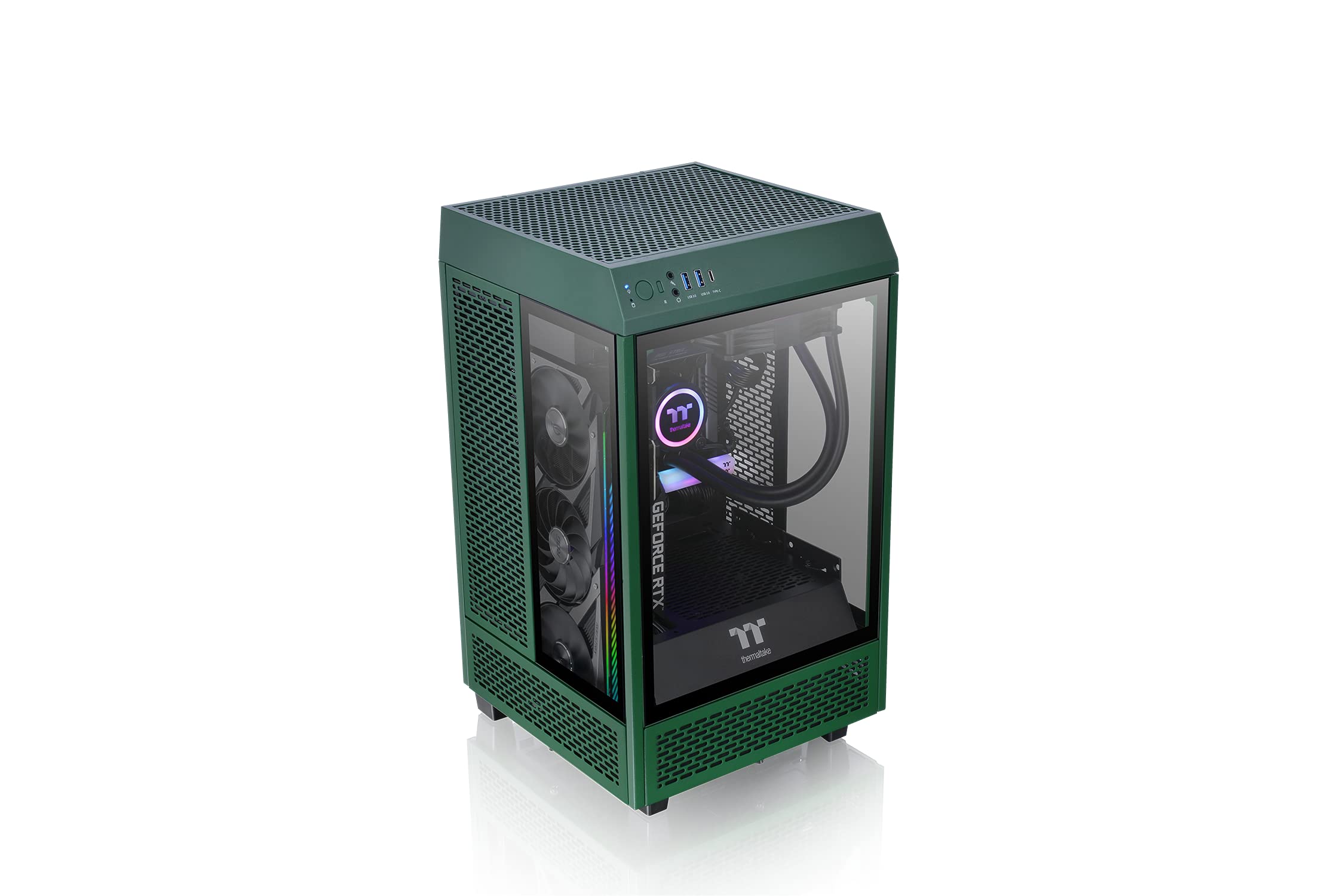 Thermaltake Tower 100 Racing Green Edition Tempered Glass Mini Tower ...