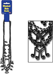 Amazon.com: Musical Note Beads (black) Party Accessory (1 count) (6 ...