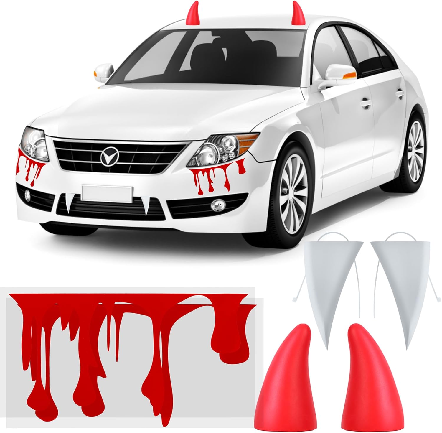 Amazon.com: Tugaizi Halloween Car Roof Elasticity Foam Devil Horns ...