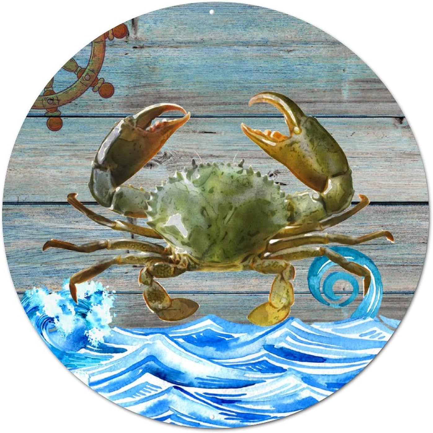 Amazon.com: Bomehhjuli Welcome Sign for Wall Vintage Nautical Crab ...