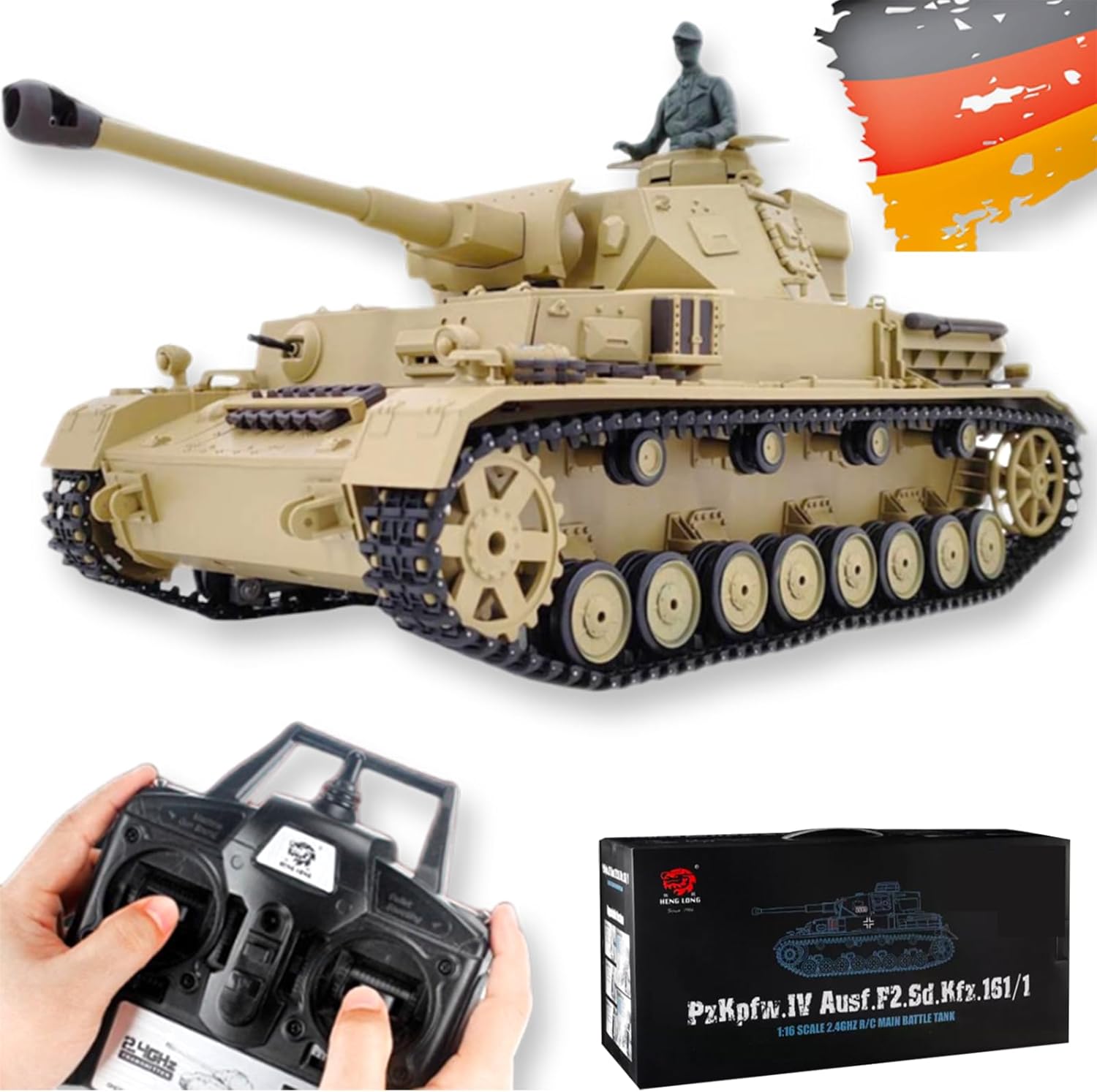 Amazon.com: Ssccgym TK7.0 Remote Control Tank Germany GE Panzer IV RC ...