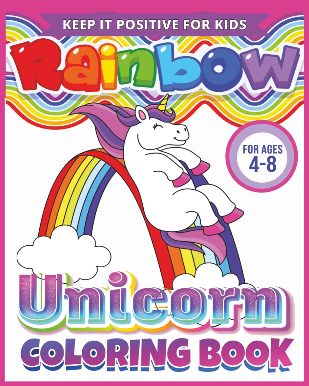 RAINBOW UNICORN Coloring Book: Adorable Unicorn Coloring Book for Kids ...