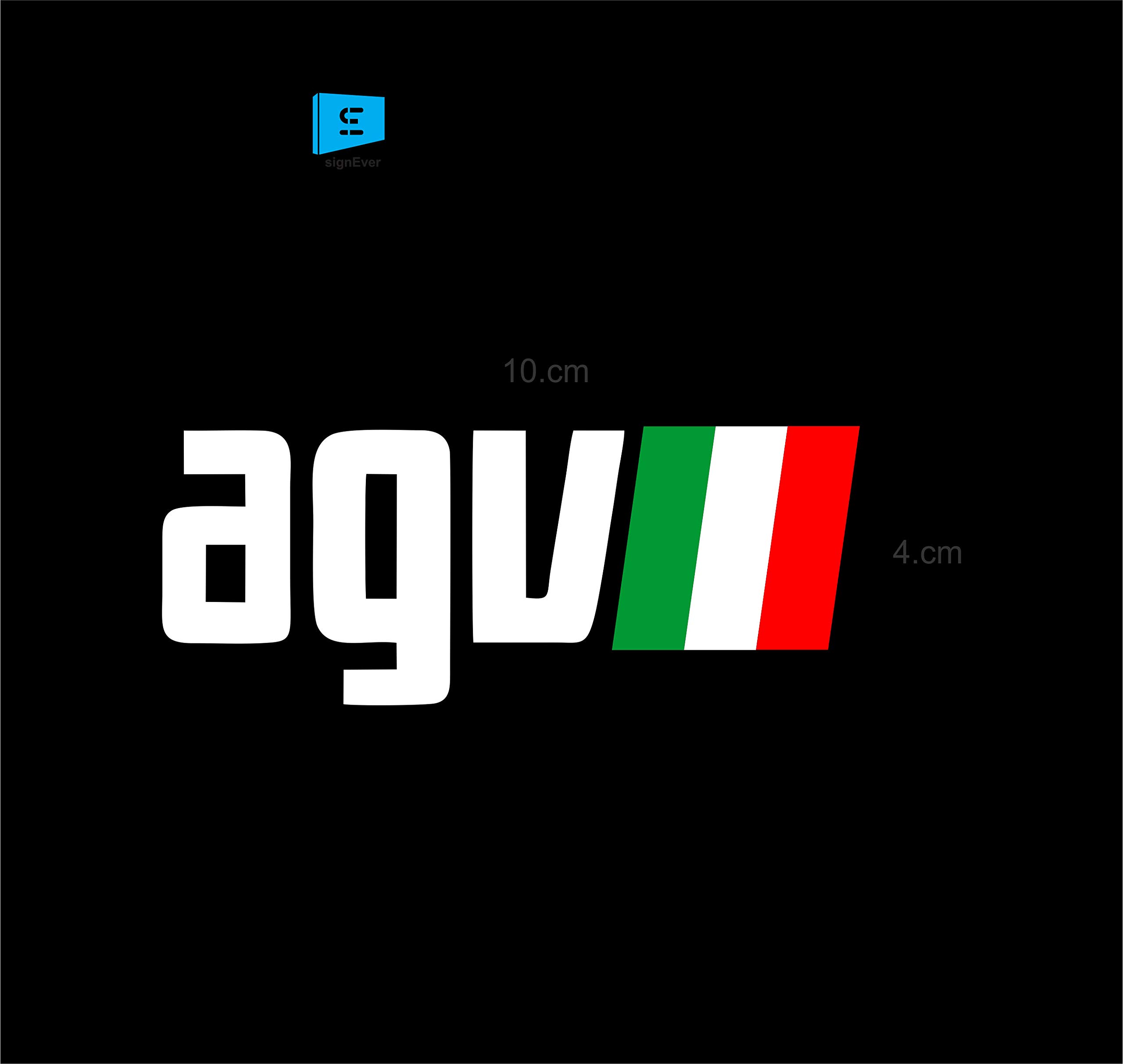 SIGN EVER Helmet Stickers for Bike Agv Multi Coloured Decals L x H 10 x ...