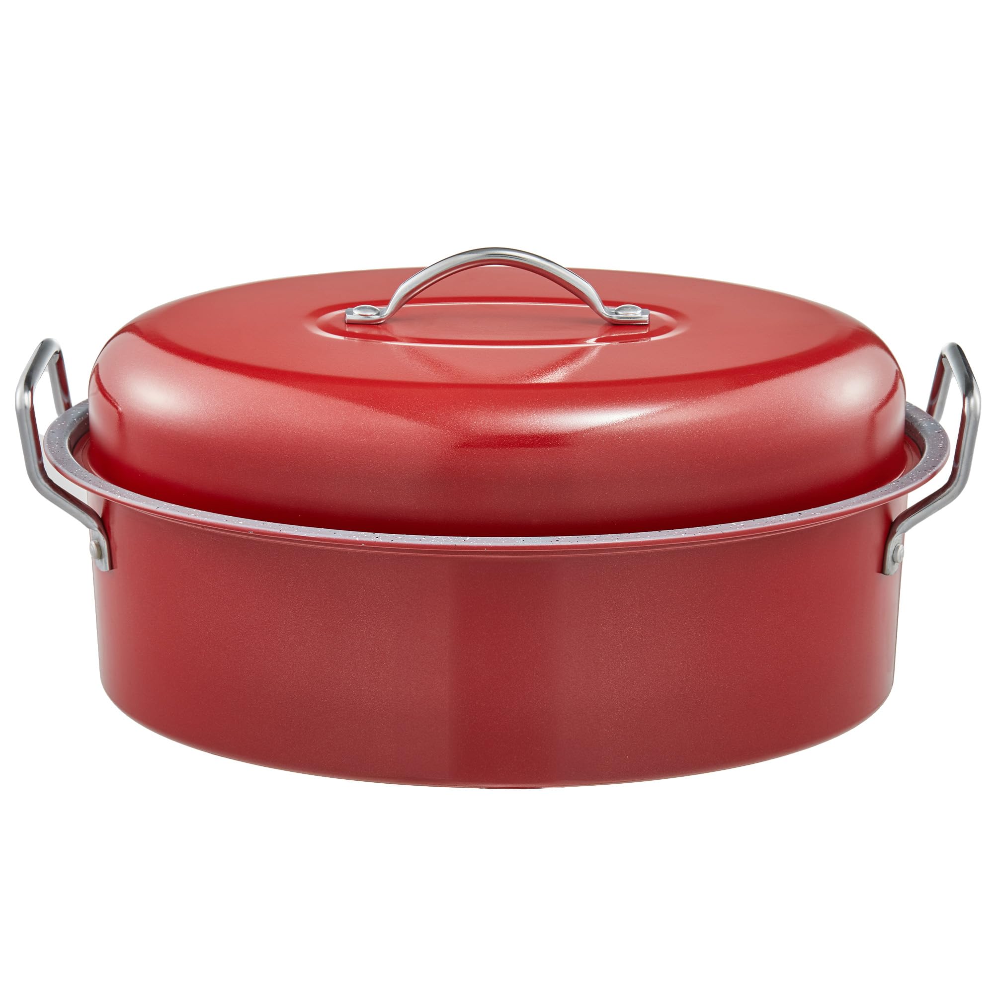 Amazon.com: Roasting Pan with Rack, 18-Inch Granite Roaster with Lid ...