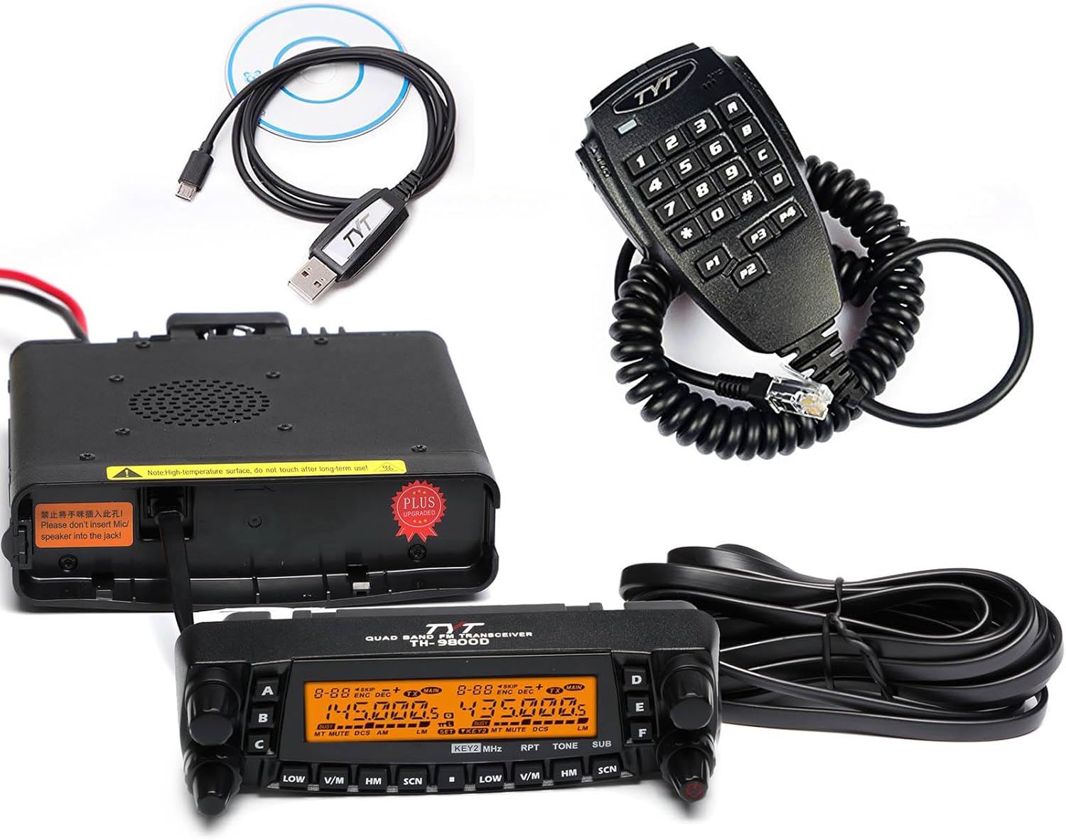 Amazon.com: TYT TH-9800 Quad Band Mobile Transceiver 50W, 10M/6M/2M ...