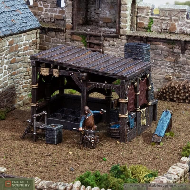 The Smithy Set DND Terrain for Dungeons and Dragons Terrain, D&D ...