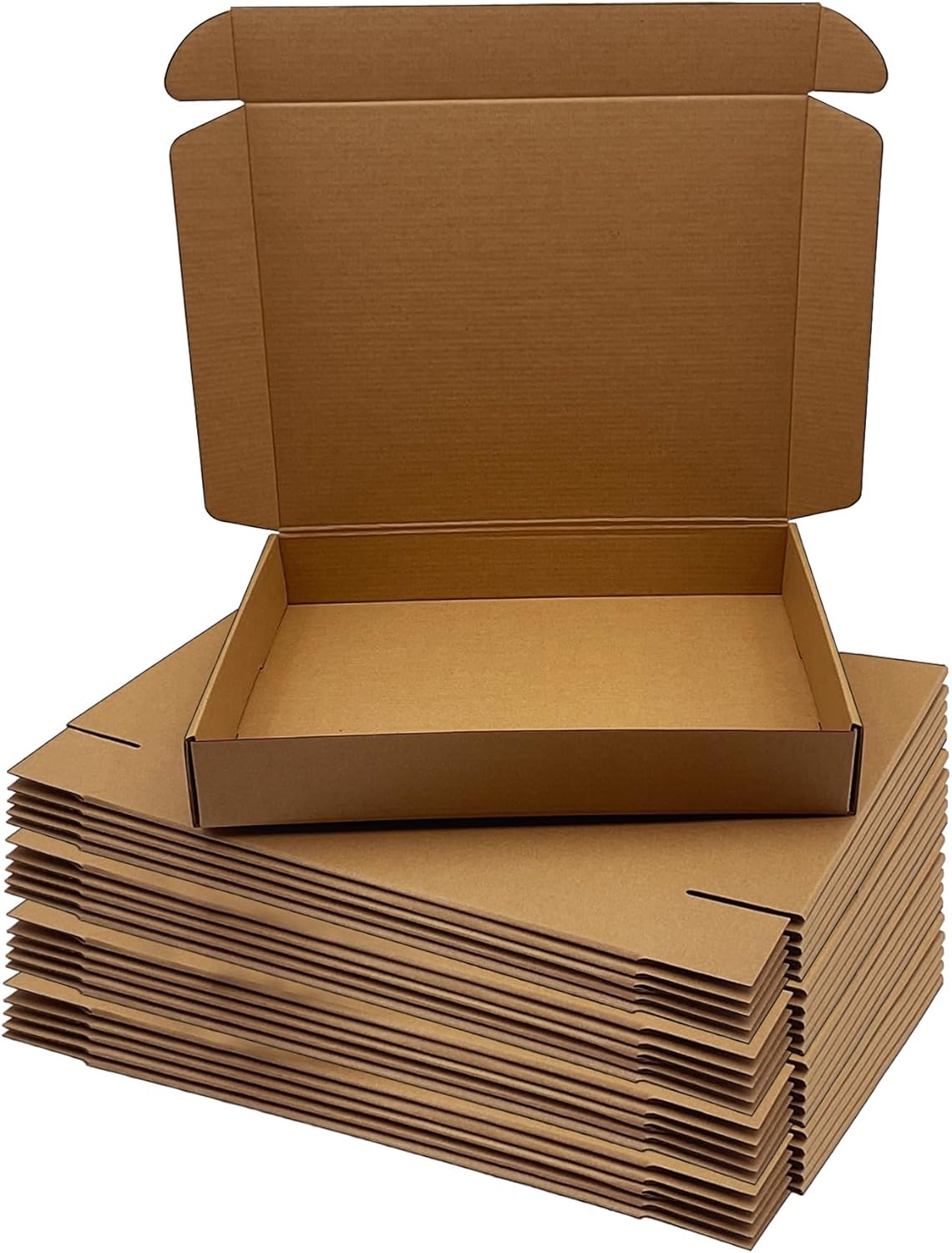 Amazon.com: 13x10x2 inch Shipping Boxes，Bulk 20Pack，Brown Corrugated ...