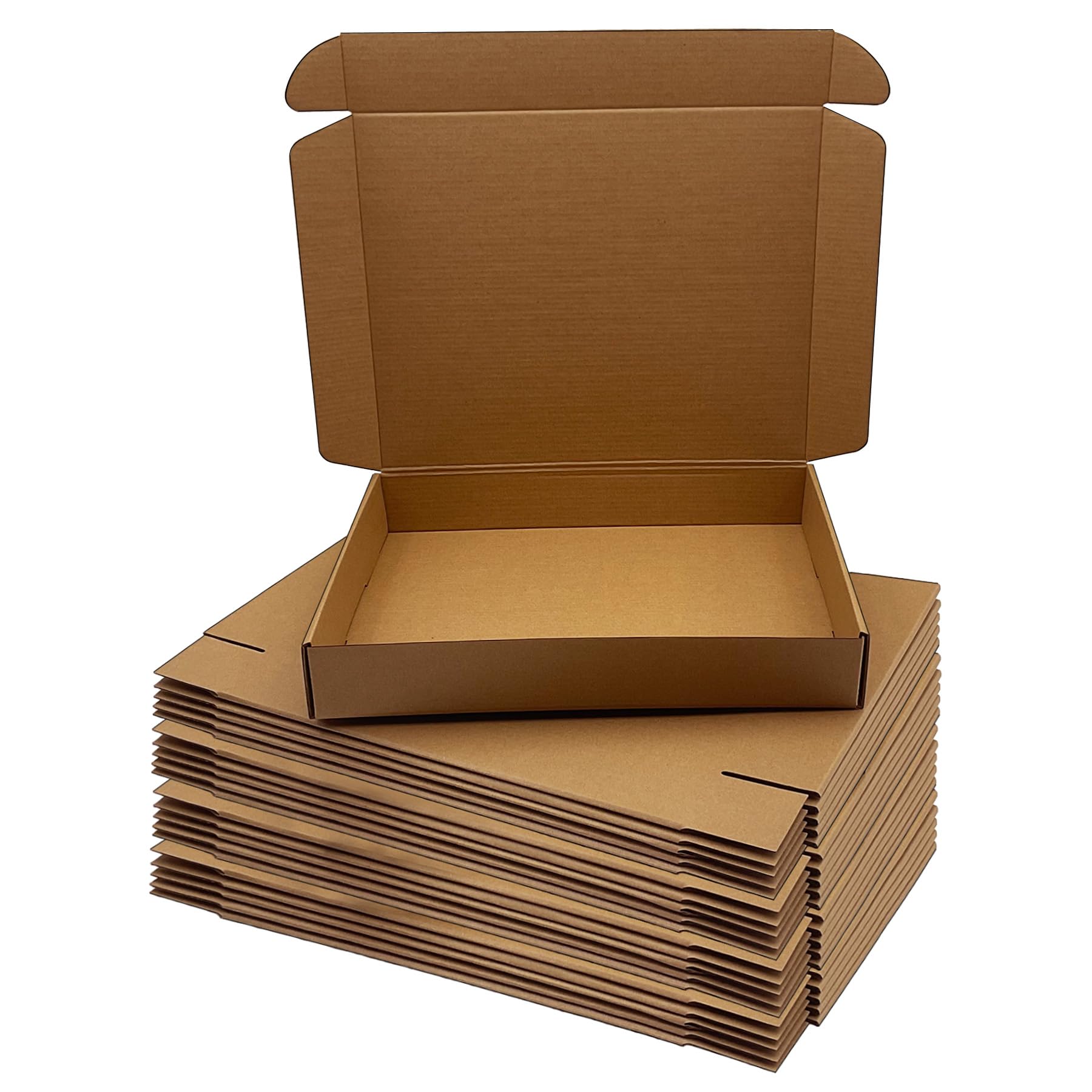 Amazon.com: 13x10x2 inch Shipping Boxes，Bulk 20Pack，Brown Corrugated ...