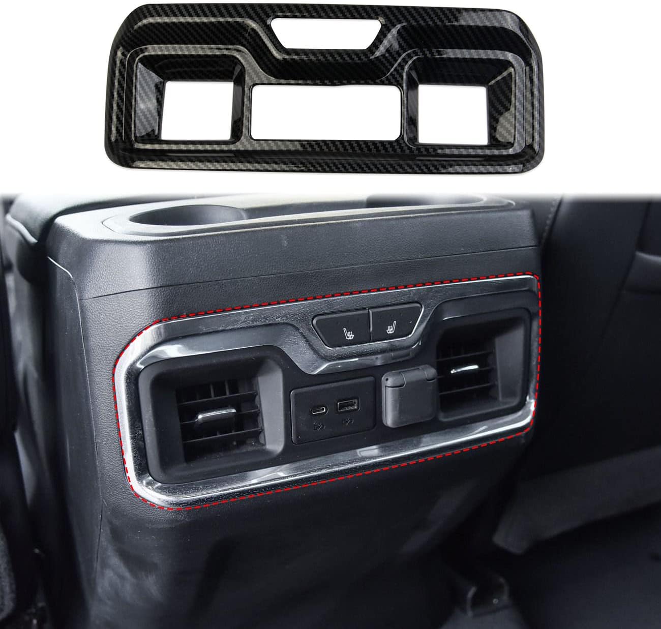 Amazon.com: ruihe ‌Carbon Fiber Color Radio & Navigation Control Panel ...