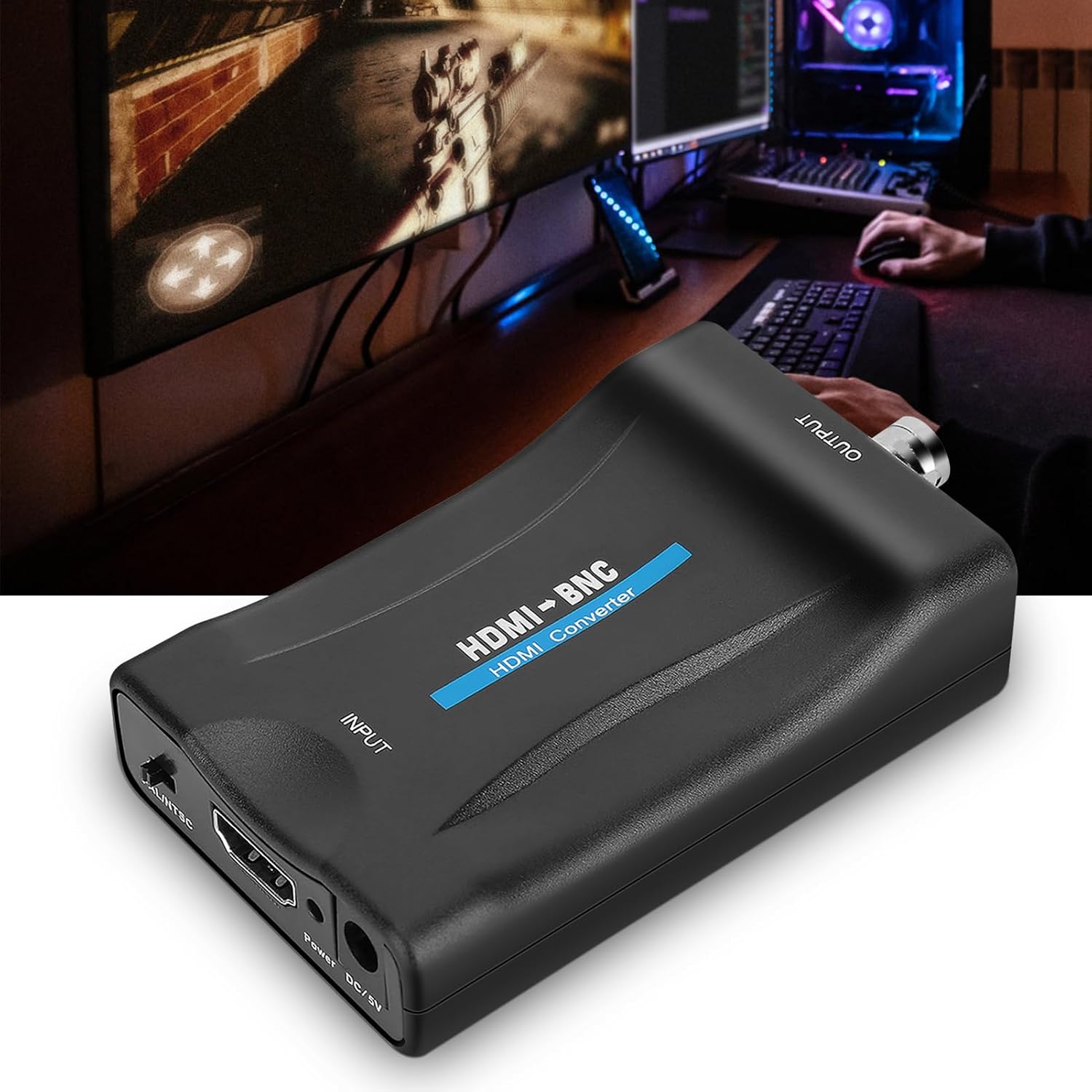 Black HDMI to BNC Video Converter Video Adapter Compatible with PAL ...