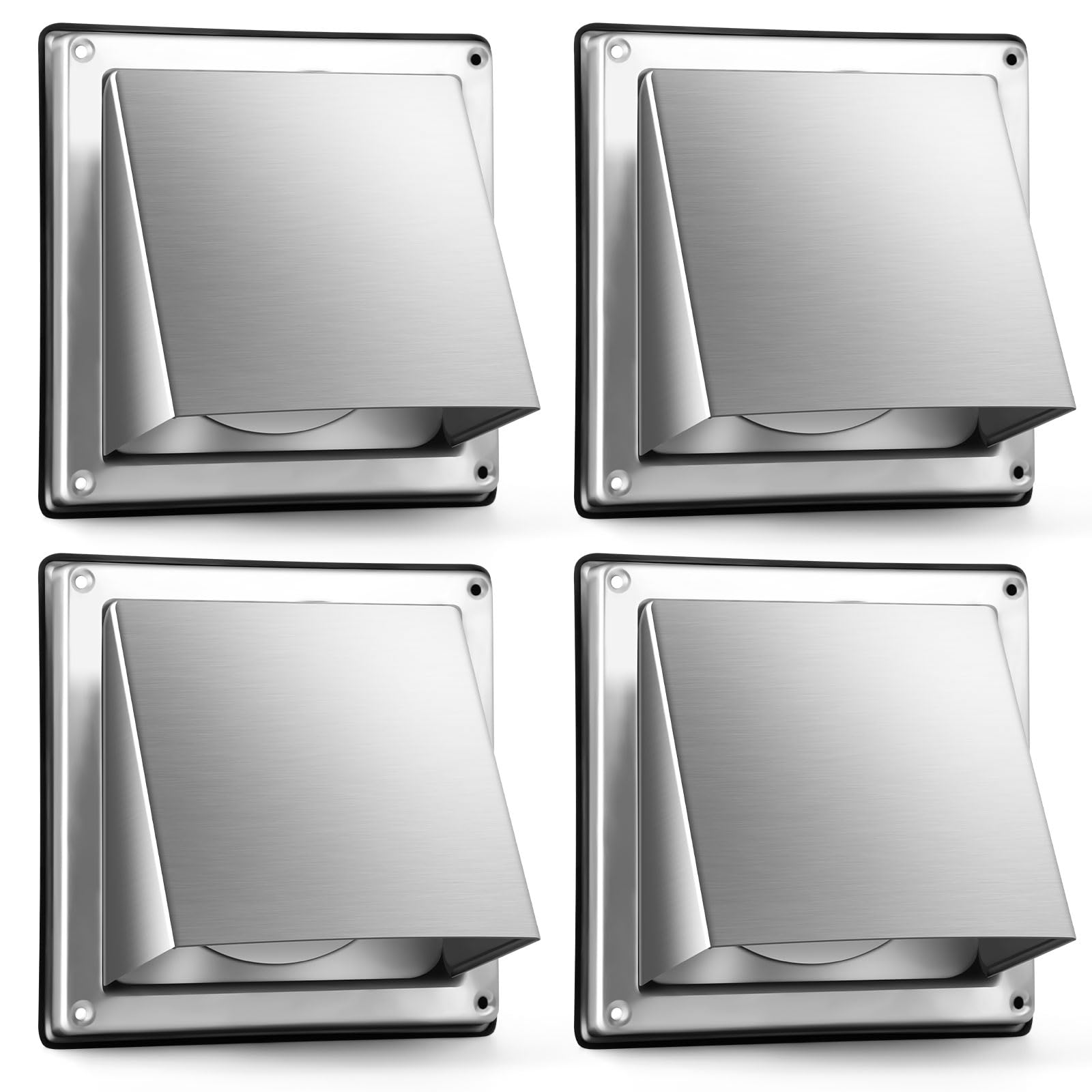 Amazon.com: Gisafai 4 Pcs 4" Dryer Vent Cover Outdoor, Stainless Steel ...