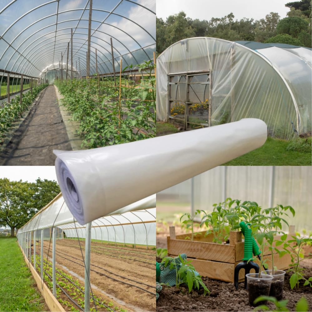 Amazon.com: FPS - 4 Year Clear 6 mil Greenhouse Plastic Sheeting ...