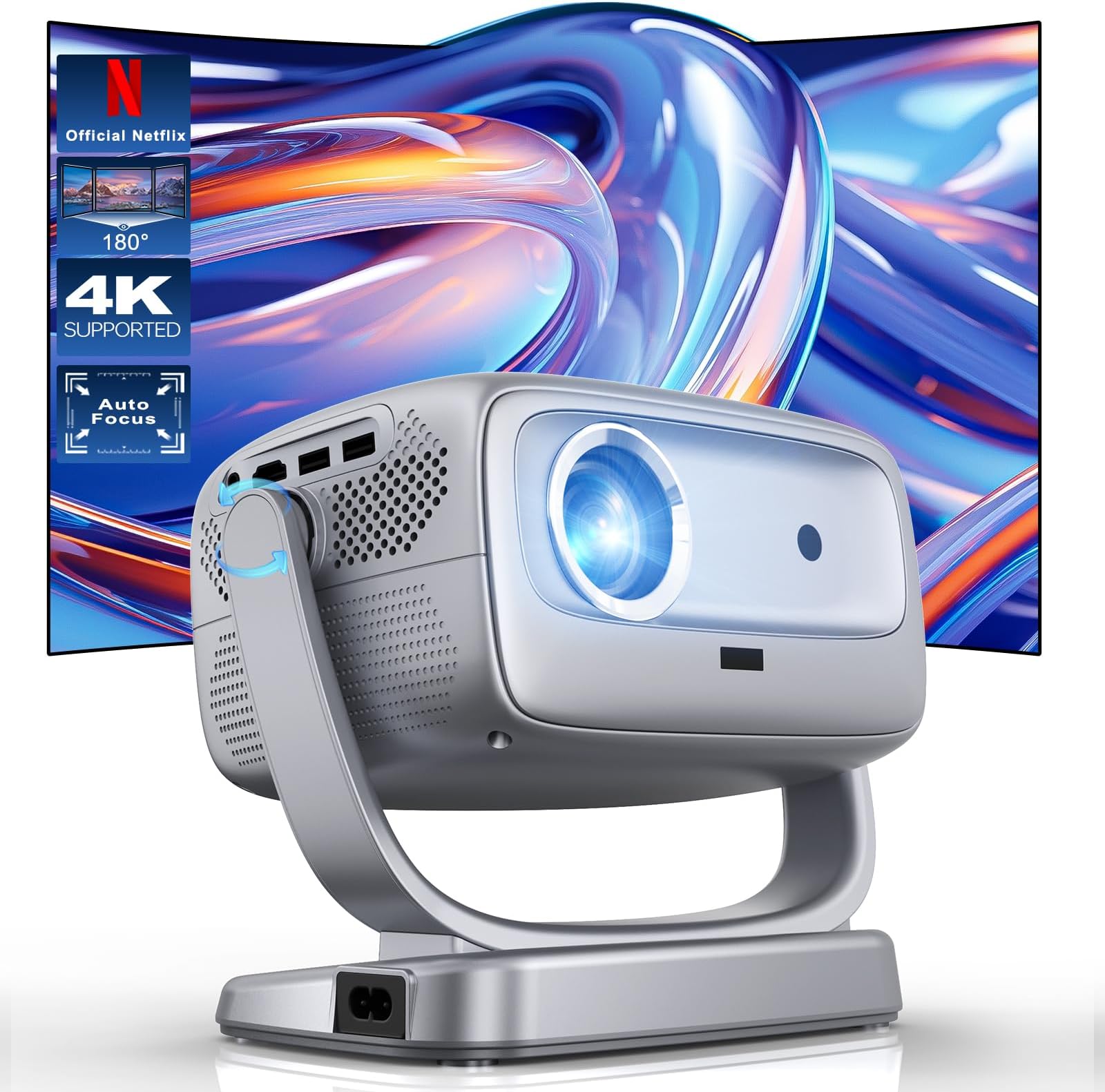 Amazon.com: HUNKSTAR Mini Projector, 4K Support Projector with Wifi 6 ...