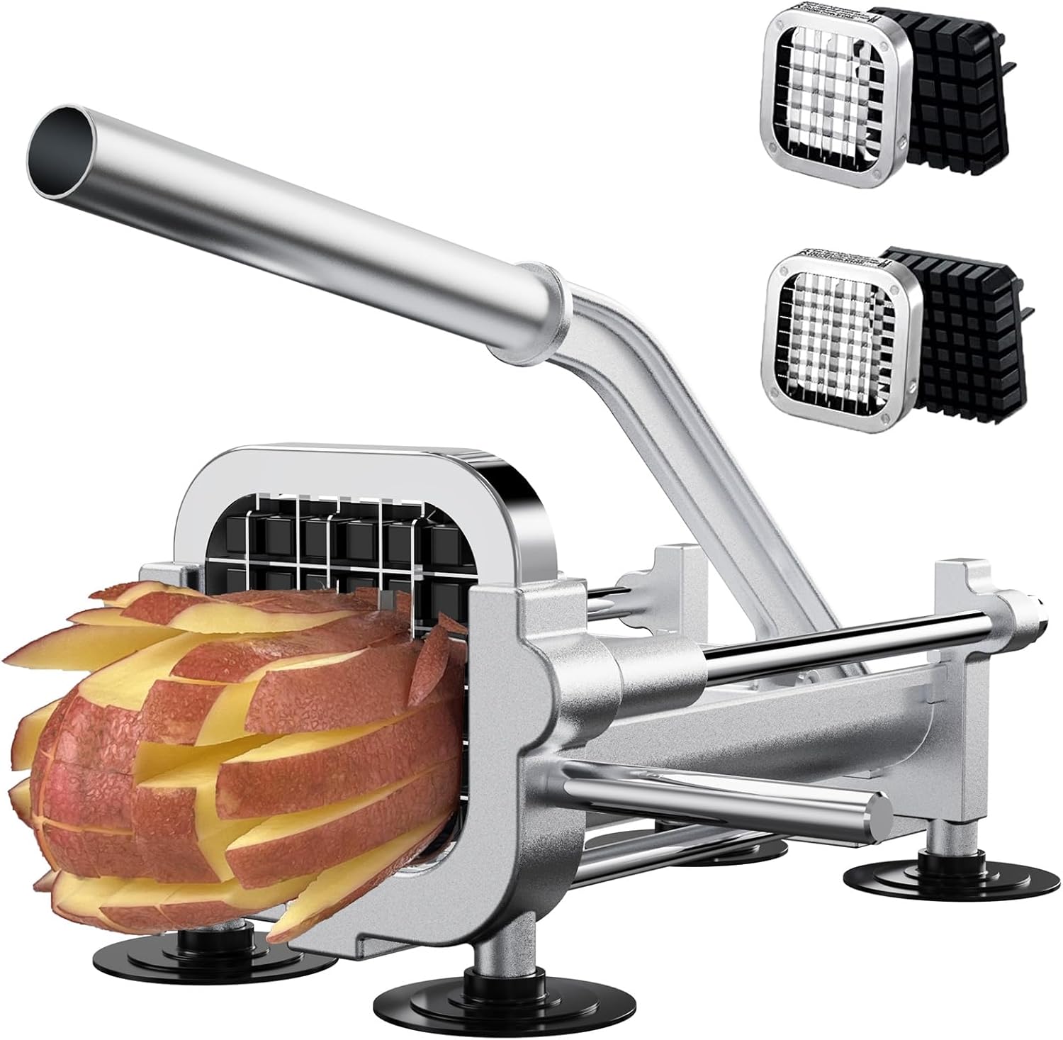 Eascandy French Fry Cutter, Heavy Duty Potato Slicer, Stainless Steel ...