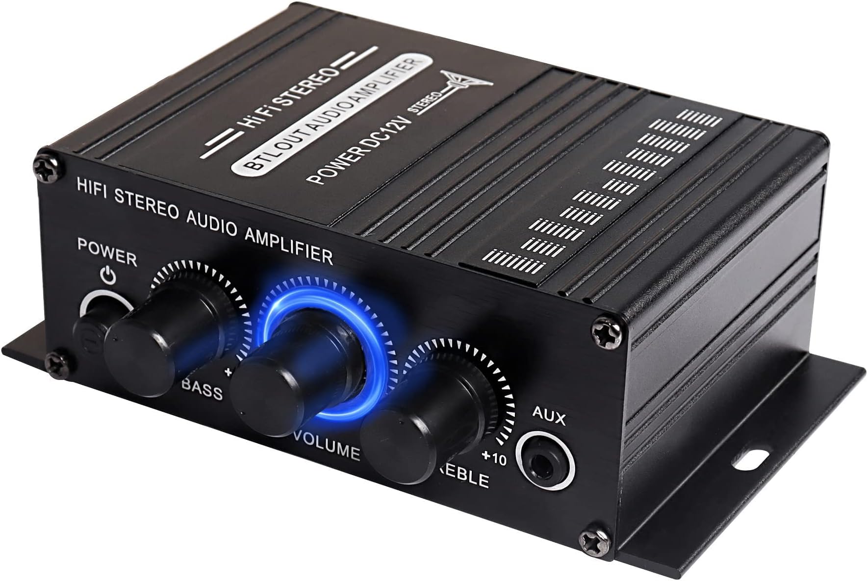 XMSJSIY Power Amplifier 12V HiFi Stereo Audio Amplifier 2 Channel HiFi ...