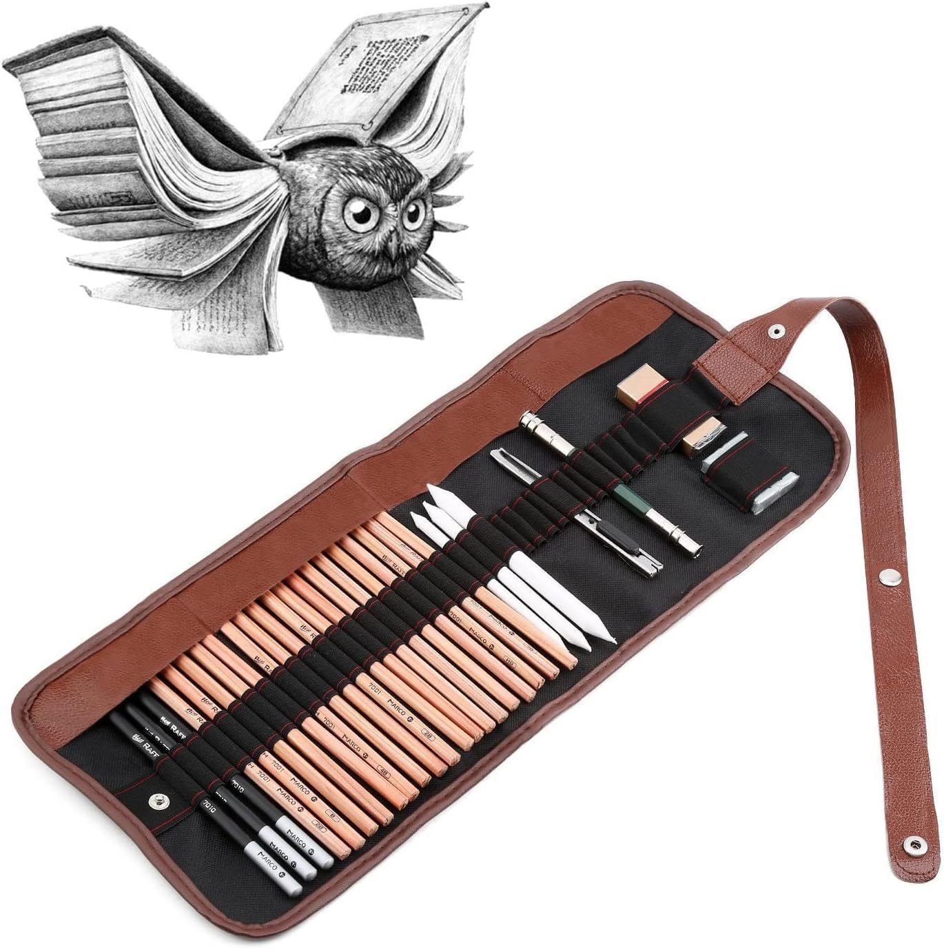 Cpixen Sketching Drawing Pencils Set, 29 Pieces Sketch Pencils Paper ...