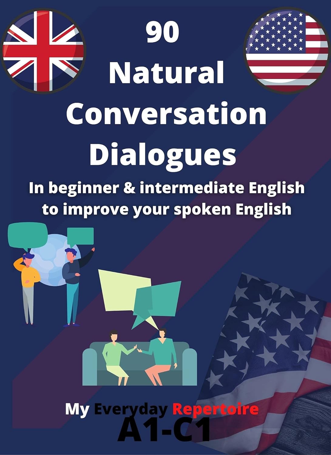 90 Natural Conversation Dialogues In beginner & intermediate English to ...
