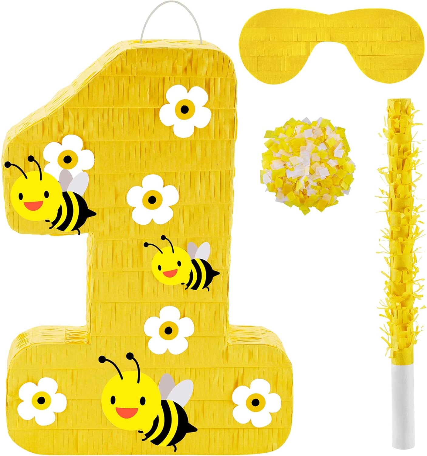Amazon.com: Lewtemi Number 1 Pinata 16.5 Inch for Kids 1st Birthday ...
