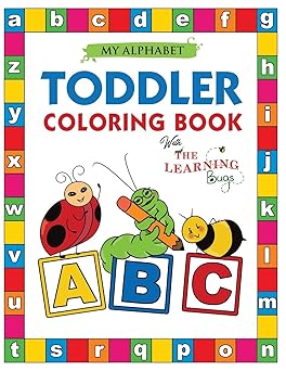 Amazon.com: My Alphabet Toddler Coloring Book with The Learning Bugs ...