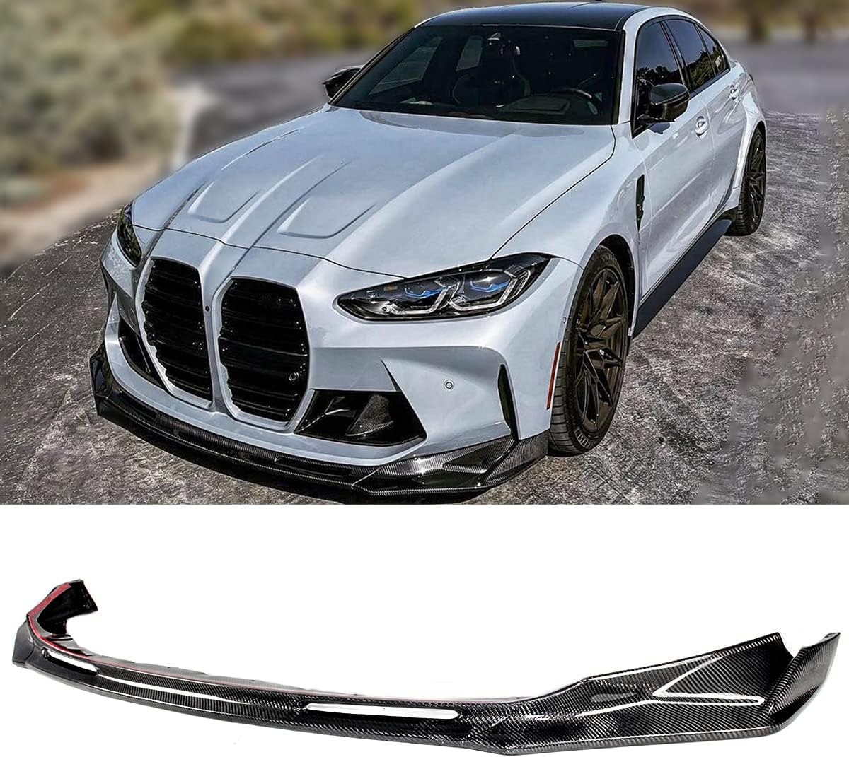 Amazon.com: Front Bumper Lip Splitter For BMW G80 M3 G82 M4 2021-2024 ...