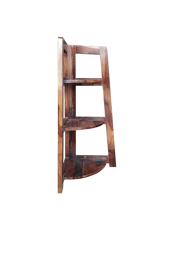 KhatiEra Sheesham Wood Foldable Corner Shelf Multi Purpose Uses for ...