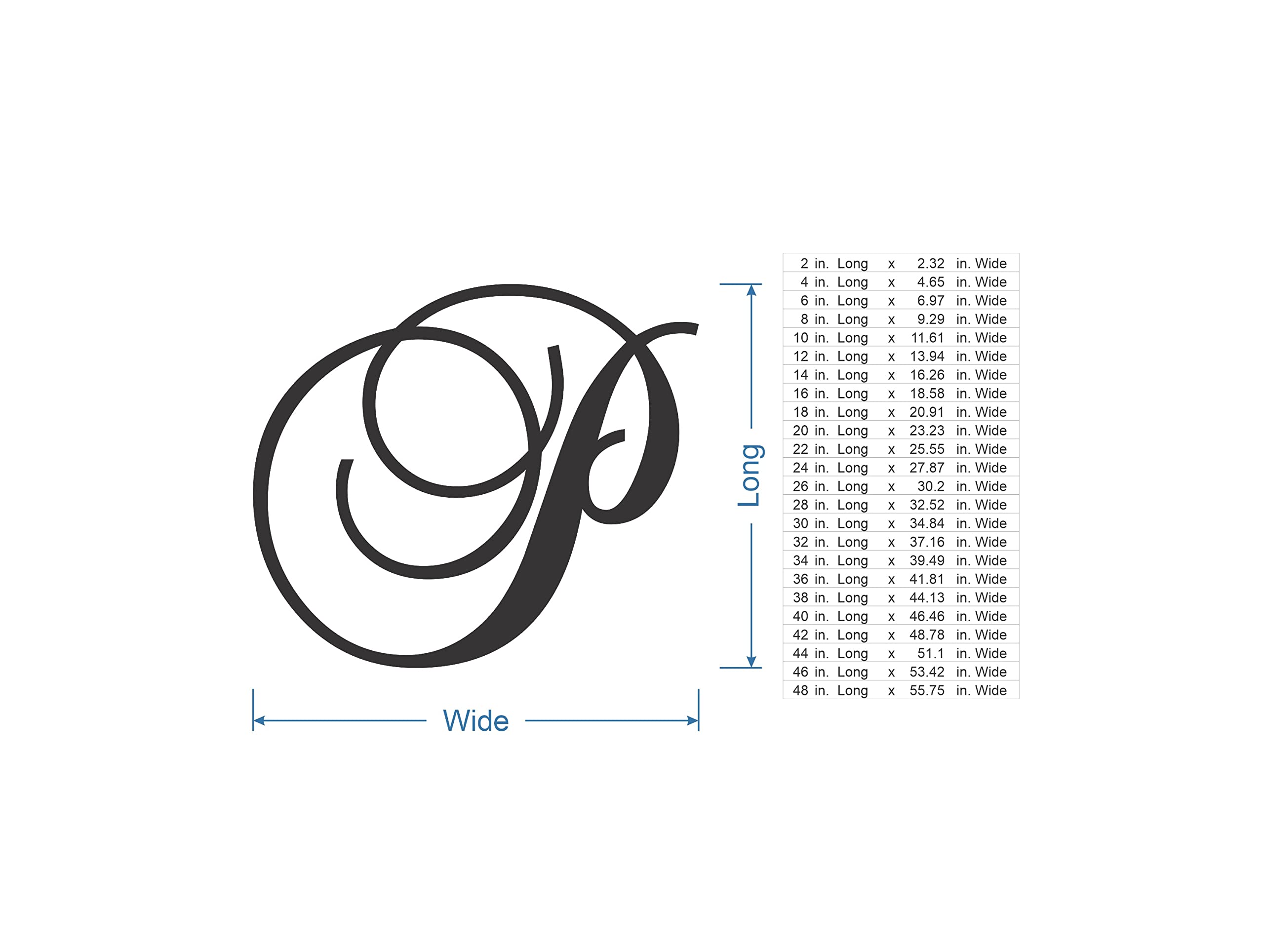 Letter P Cursive Design