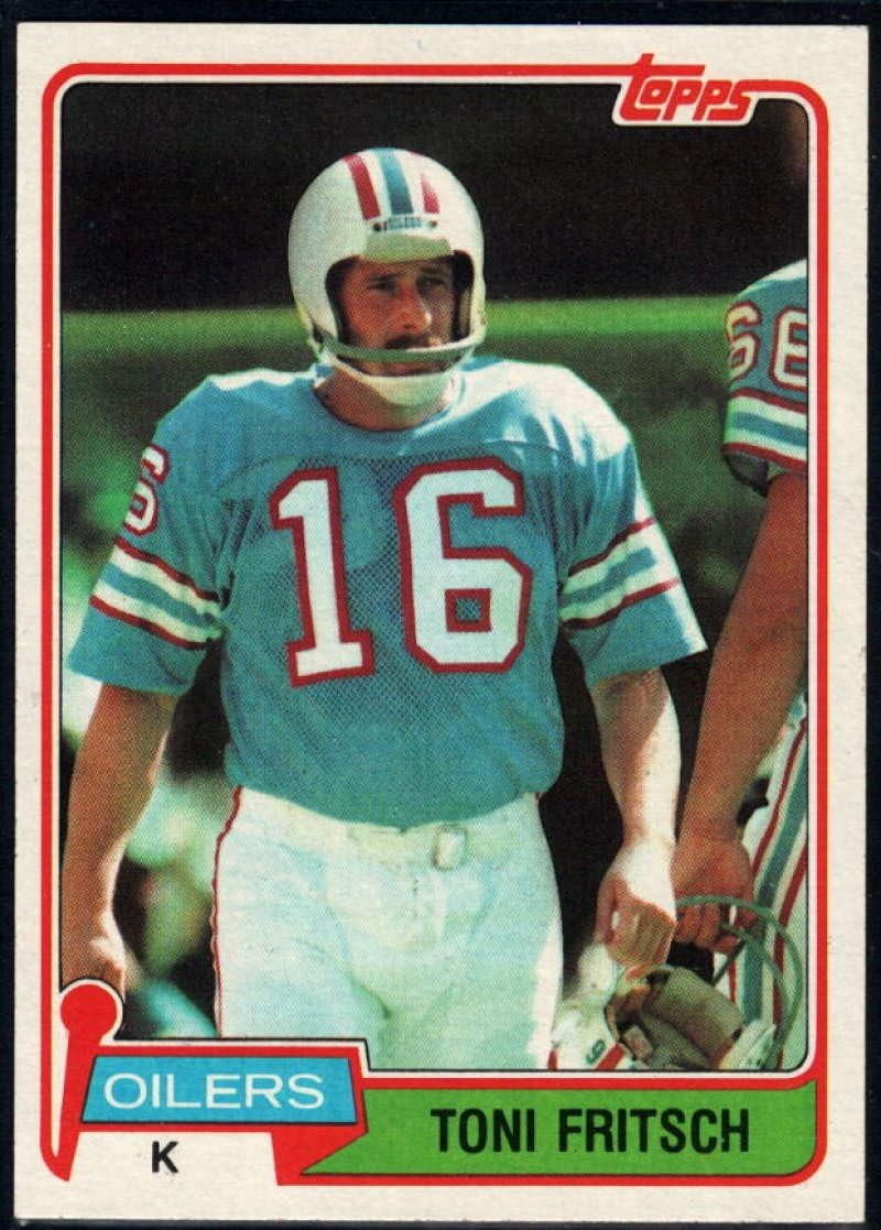 Amazon.com: Football NFL 1981 Topps #345 Toni Fritsch Oilers ...