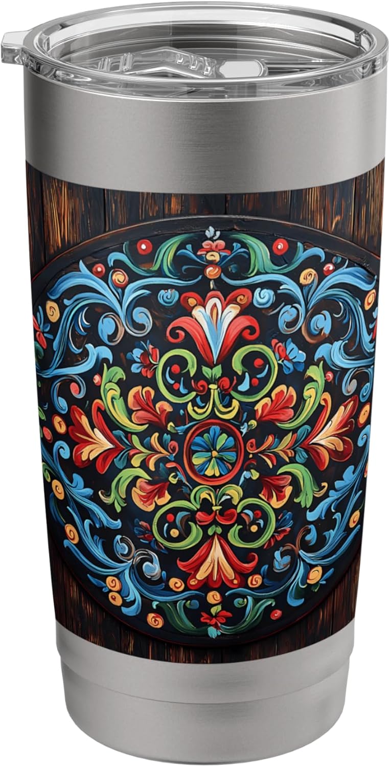 Amazon.com | Traditional Norwegian Rosemaling Viking Shield Stainless ...