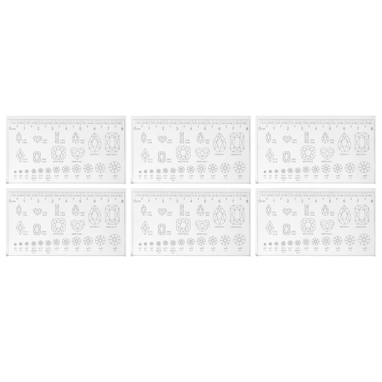 Amazon.com : Nail Measuring Ruler Transparent Ultrathin Nail Art Ruler ...