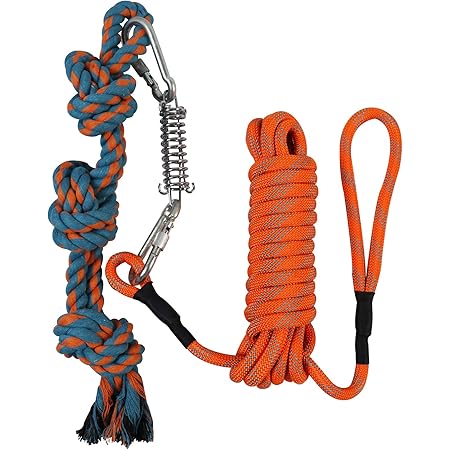 Amazon.com : Spring Pole Dog Rope Toys: Dog Rope Pull & Tug of War Toy ...