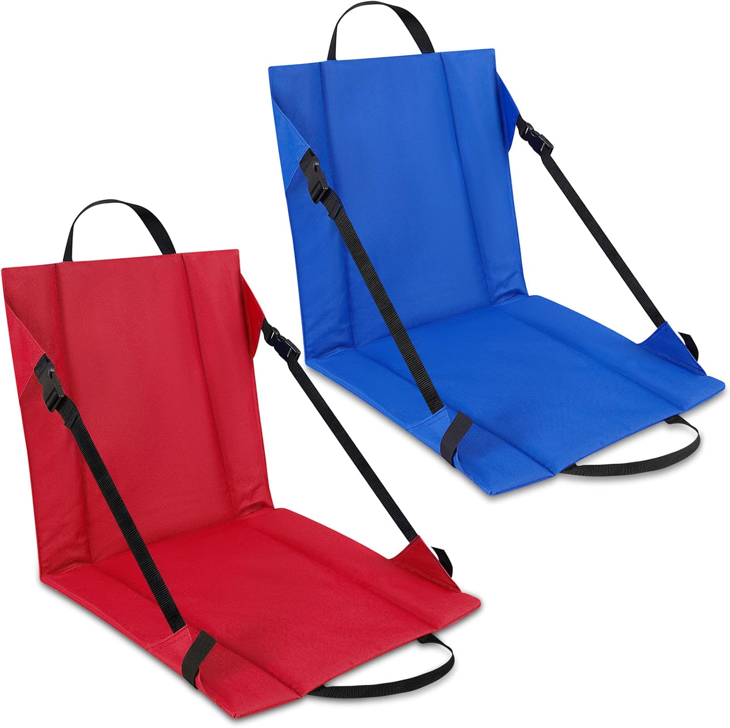 Amazon.com: 2 Pcs Folding Stadium Seats for Bleachers with Back Support ...
