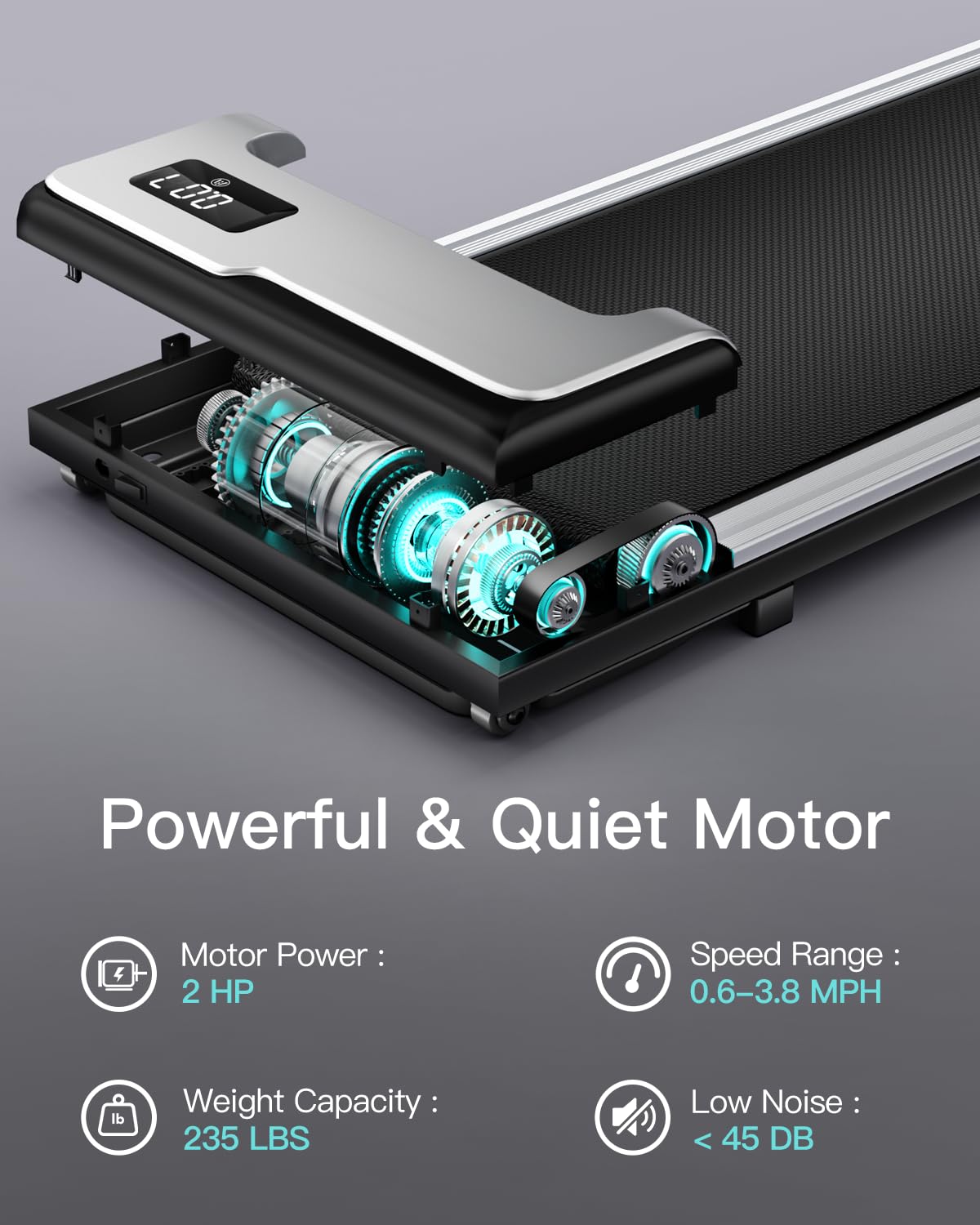 UMAY Mini Walking Pad with Wider Running Belt, 2 in 1 Foldable ...